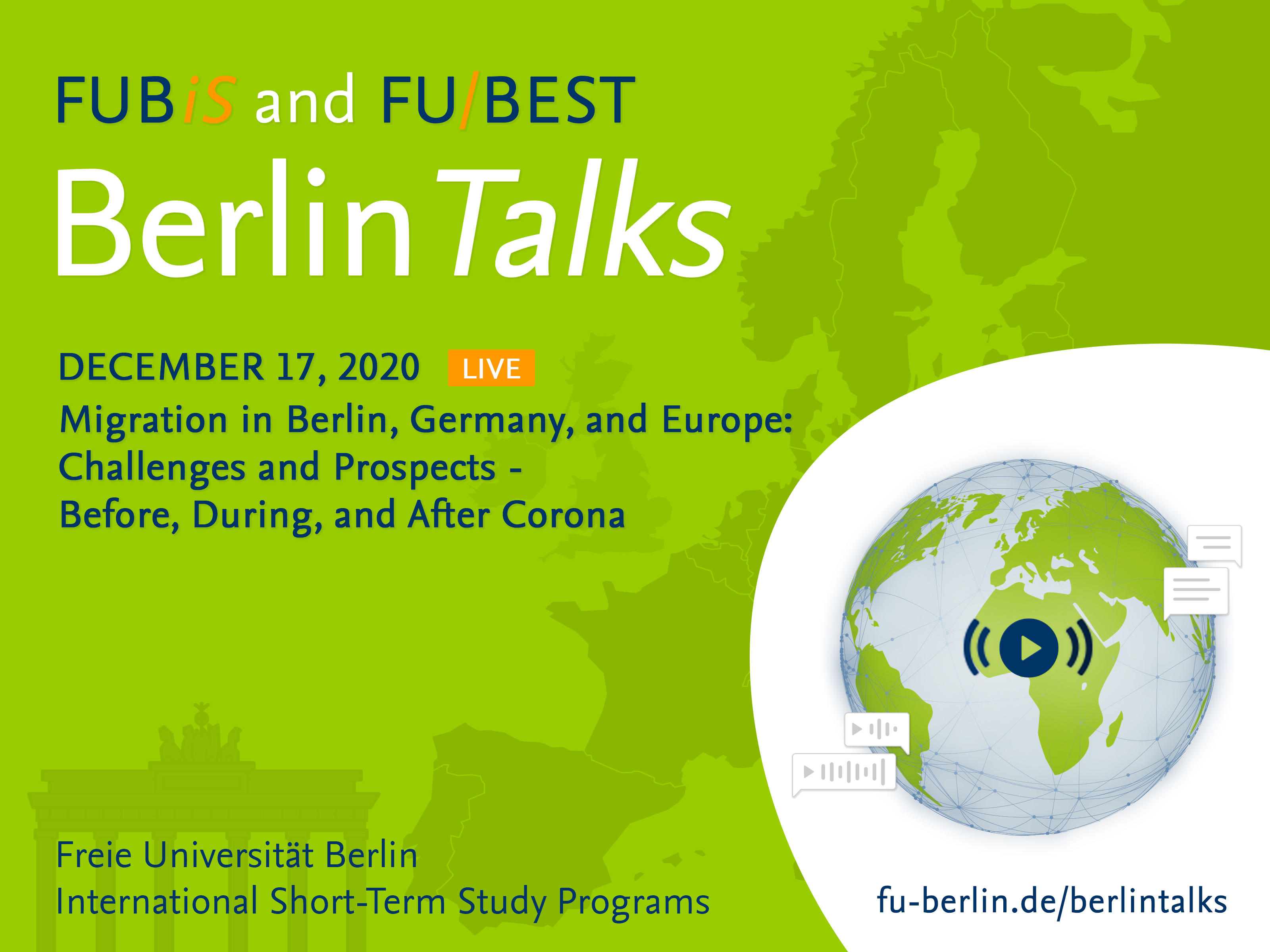 Berlin Talks by FUBiS & FU-BEST • Freie Universität Berlin